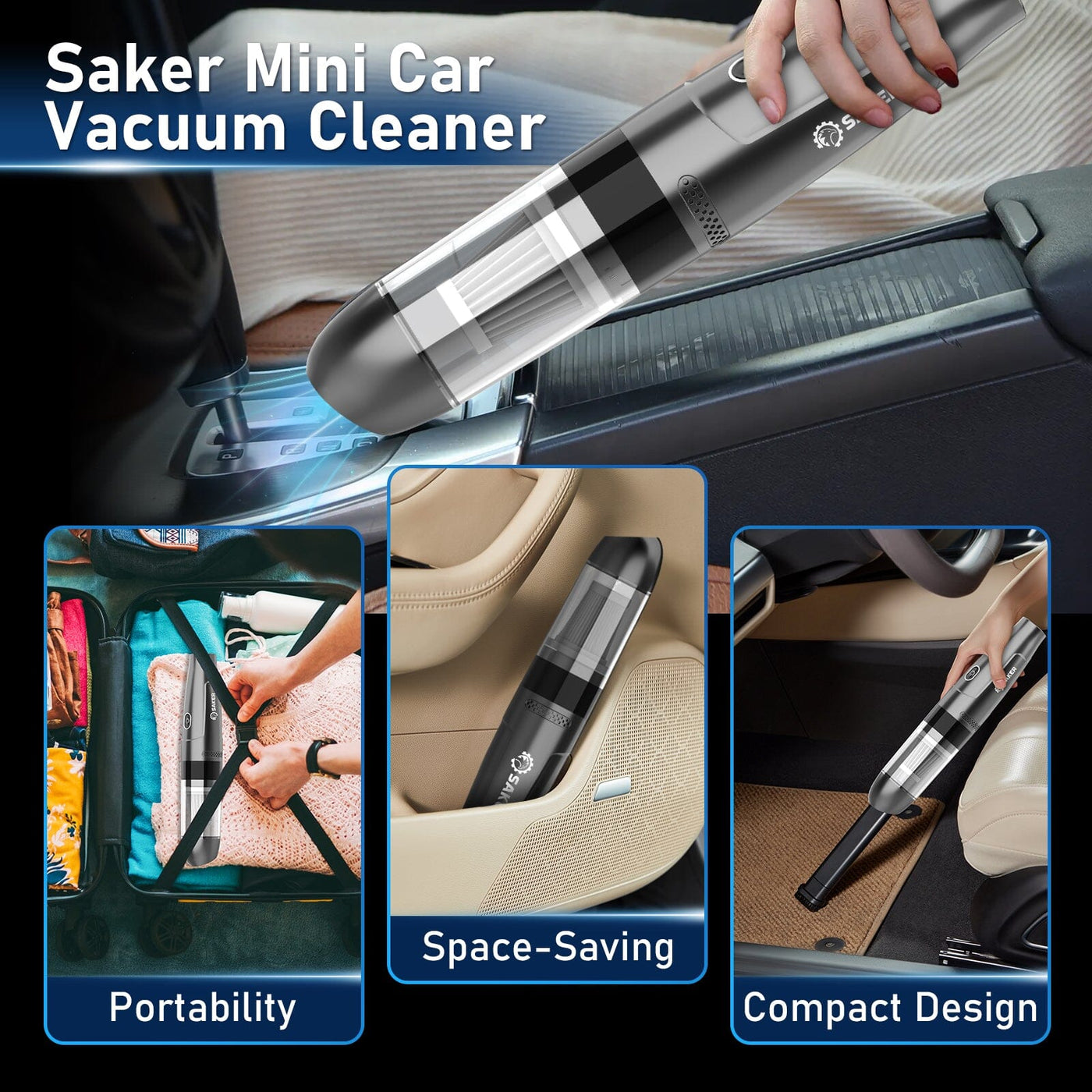 SAKER® 3-in-1 Portable Vacuum Cleaner – Sakertool